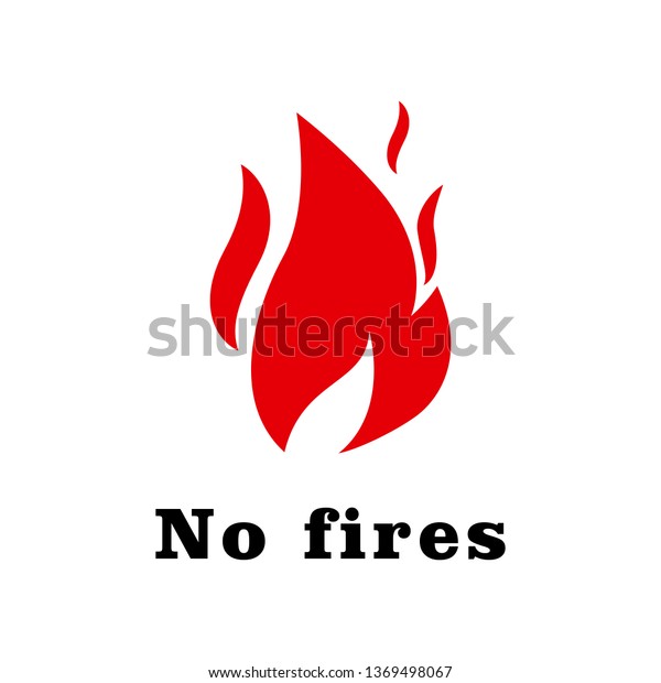 Red Fire Sign On White Background Stock Vector (Royalty Free ...