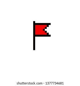 Red Flag Pixel Art: เวกเตอร์สต็อก (ปลอดค่าลิขสิทธิ์) 1377734681 ...