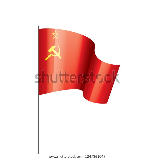 Red Flag Ussr Vector Illustration On Stock Vector (Royalty Free ...