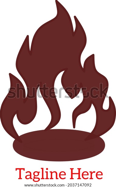 Red Flame Logo That Burning Stock Vector (Royalty Free) 2037147092 ...