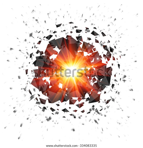 Red Flaming Vector Meteor Explosion Isolated Stock Vector (Royalty Free ...