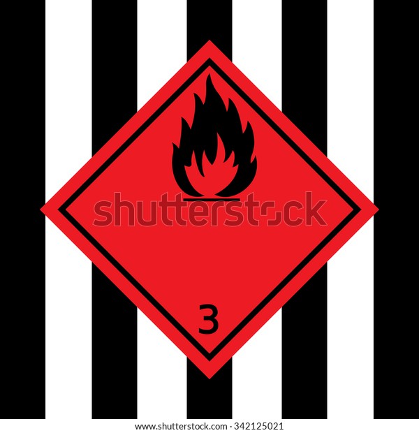 Red Flammable Liquid Warning Sign Stock Vector (Royalty Free) 342125021 ...