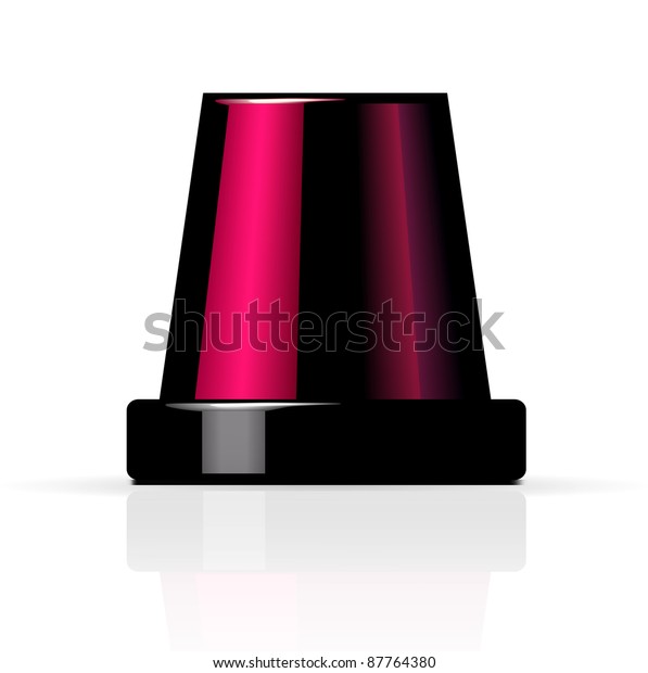 Red Flashing Light Symbol Alert Emergency Stock Vector (Royalty Free ...