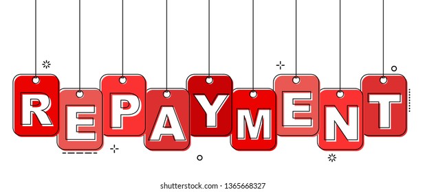 Red Flat Line Tag Repayment Stock Vector (Royalty Free) 1365668327 ...