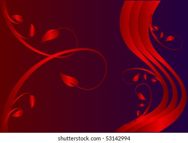 Red Floral Background Red Floral Design Stock Vector (Royalty Free ...