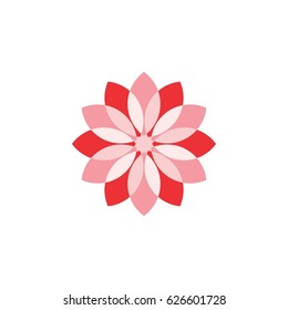 Red Flower Logo Design Stock Vector (Royalty Free) 626601728 | Shutterstock