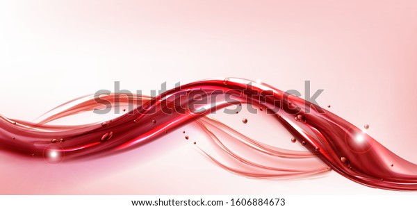 Red Flowing Liquid Splash Realistic Vector Stock Vector (Royalty Free ...