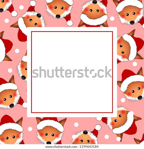 Red Fox Santa Claus On Pink Stock Vector (Royalty Free) 1199643184 ...