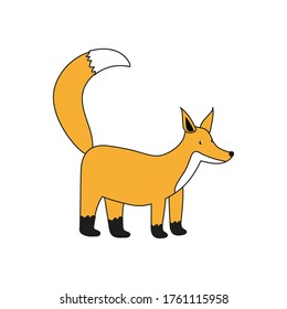 Red Fox Standing Looking Stock Vector (Royalty Free) 1761115958 ...
