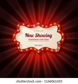 Red Frame Light Bulbs On Background Stock Vector (Royalty Free ...