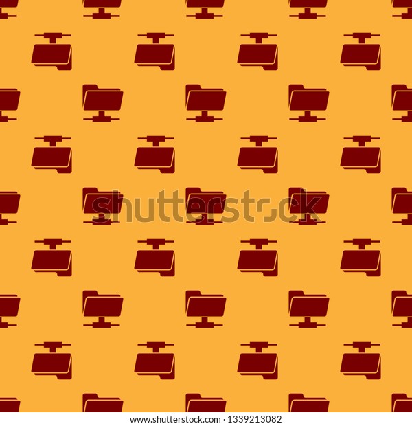 Red Ftp Folder Icon Seamless Pattern Stock Vector (Royalty Free ...