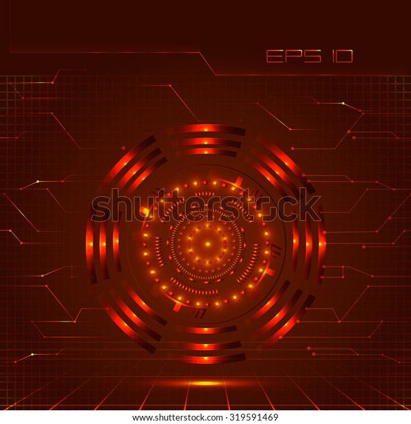 Red Futuristic Virtual Background Vector Illustration Stock-vektor ...