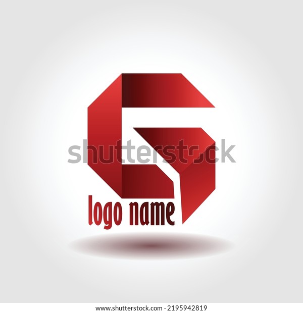 Red G Logo Typography On White Stock Vector (Royalty Free) 2195942819 ...