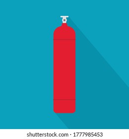 Red Gas Cylinder Icon Vector Illustration Stock Vector (Royalty Free ...