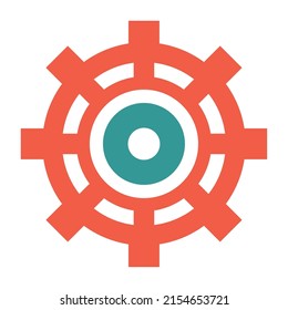 Red Gear Cog Machine Icon Stock Vector (Royalty Free) 2154653721 ...