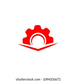 Industrial Logo Design Gear Icon: เวกเตอร์สต็อก (ปลอดค่าลิขสิทธิ์ ...