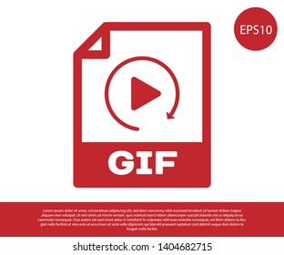 Red Gif File Document Icon Download Stock Vector (Royalty Free ...
