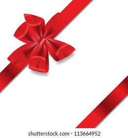 Red Gift Ribbon Vector Illustration Stock Vector (Royalty Free ...
