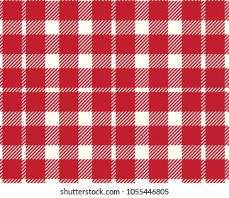 Red Gingham Pattern Texture Rhombussquares Plaid Stock Vector (Royalty ...
