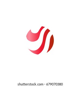 Red Global Red Logo Template Circular Stock Vector (Royalty Free ...