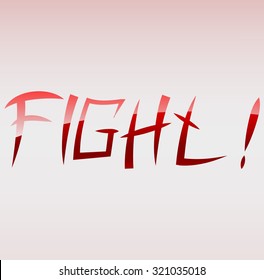Red Glossy Fight Logo Fight Vector Stock Vector (Royalty Free ...