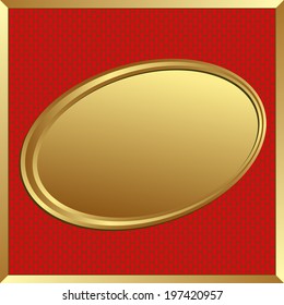 Red Gold Background Frame Stock Vector (Royalty Free) 197420957 ...