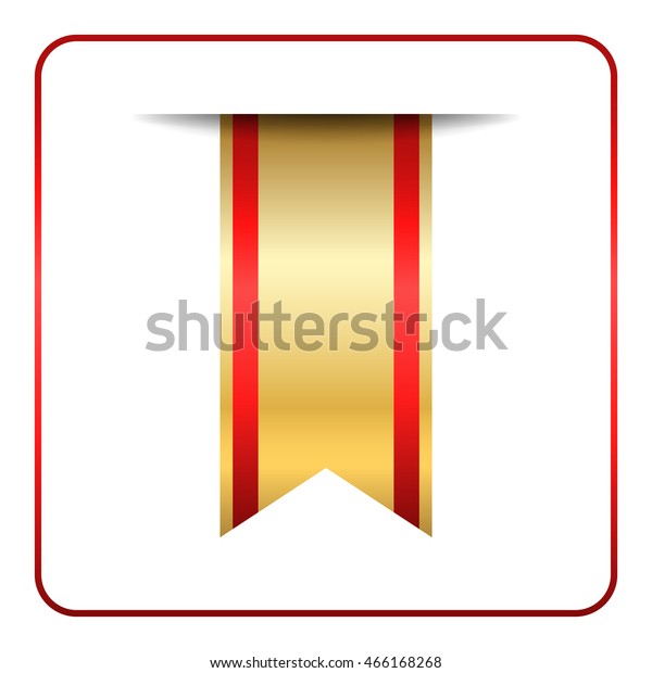 Red Gold Bookmark Banner Vertical Book Stock Vector (Royalty Free ...