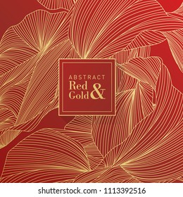 Red Gold Line Background Stock Vector (Royalty Free) 1113392516 ...