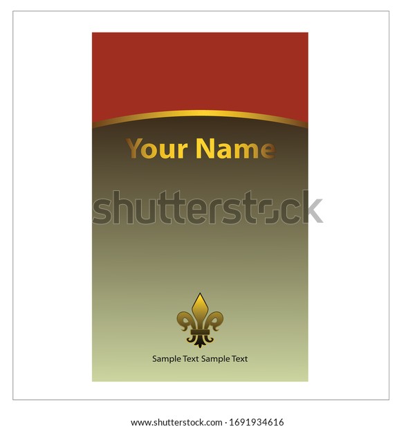 Red Gold Name Card Template Eps Stock Vector (Royalty Free) 1691934616 ...