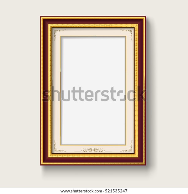 Red Gold Picture Frame Stock Vector (Royalty Free) 521535247 | Shutterstock