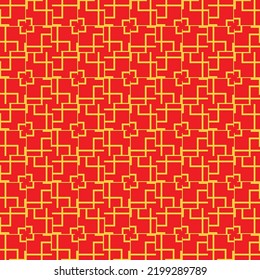 Red Golden Chinese Pattern Collection Abstract Stock Vector (Royalty ...