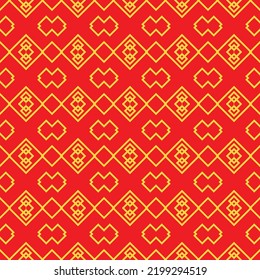 Red Golden Chinese Pattern Collection Square Stock Vector (Royalty Free ...
