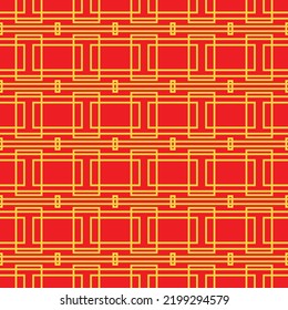 Red Golden Chinese Pattern Collection Square Stock Vector (Royalty Free ...