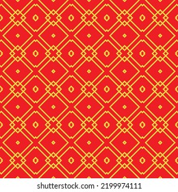 Red Golden Chinese Pattern Collection Square Stock Vector (Royalty Free ...
