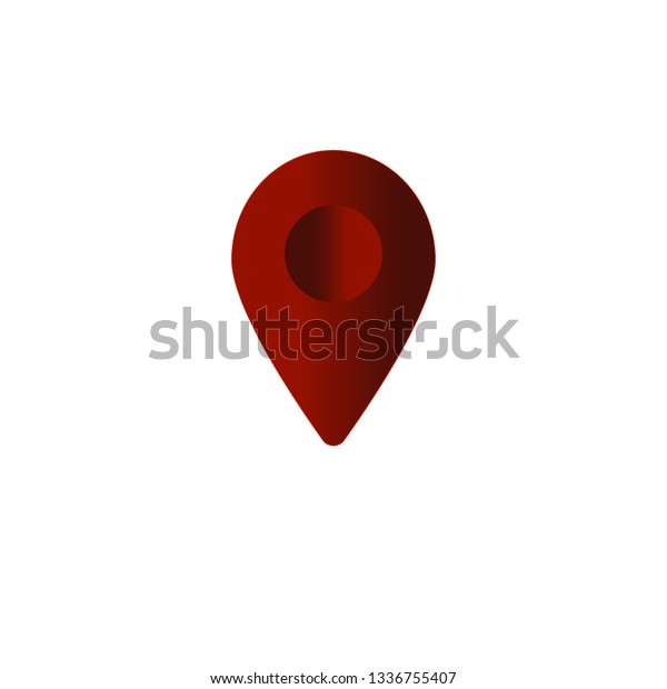 Red Gps Pin Location Map Stock Vector (Royalty Free) 1336755407 ...
