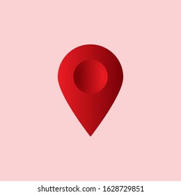 Red Gps Pin Point Map Location: vector de stock (libre de regalías ...
