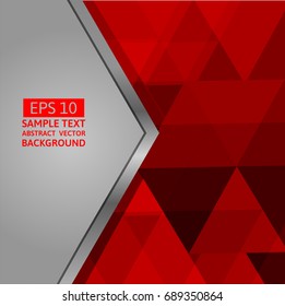 Red Gray Geometric Abstract Vector Background Stock Vector (Royalty ...