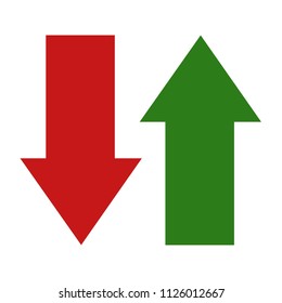 Arrow Green Red Vector Illustration Isolated Stock Vector (Royalty Free ...