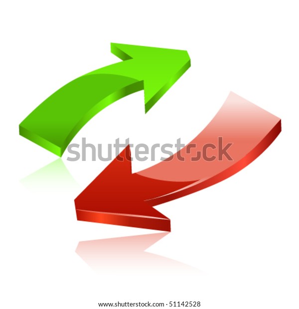 Red Green Arrow Vector Stock Vector (Royalty Free) 51142528 | Shutterstock