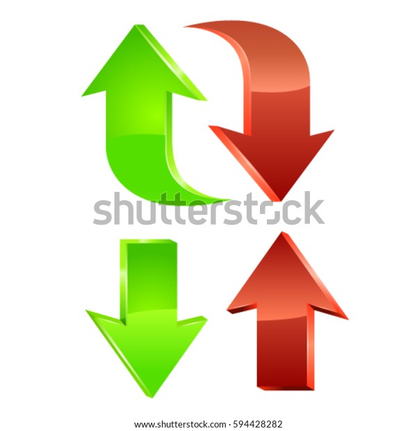 Red Green Arrow Vector Stock Vector (Royalty Free) 594428282 | Shutterstock