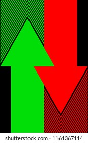 Red Green Arrows Indicate Driving Direction Stock Vector (Royalty Free ...