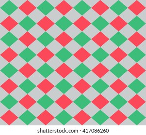 Red Green Color Diagonal Square Checked Stock Vector (Royalty Free ...