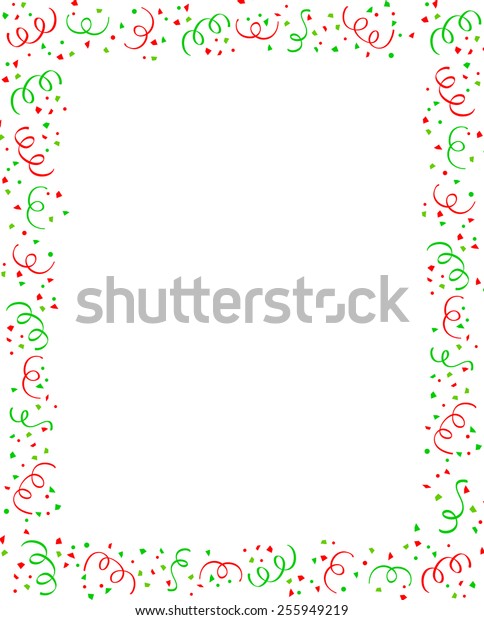 Red Green Falling Confetti Christmas Party Stock Vector (Royalty Free ...