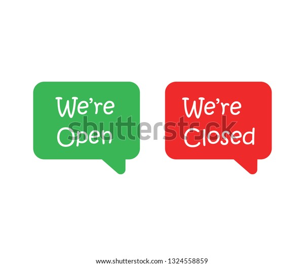 Red Green Open Closed Bubbles Concept Stock Vector (Royalty Free ...