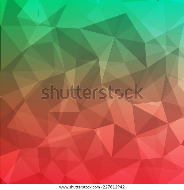 Red Green Polygon Geometric Abstract Background Stock Vector (Royalty ...