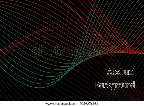 Red Green Wave Line Abstract Background Stock Vector (Royalty Free ...