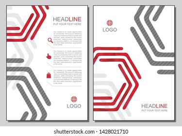 Red Lines Cover Page Design Stock Vector (Royalty Free) 1501946480 ...