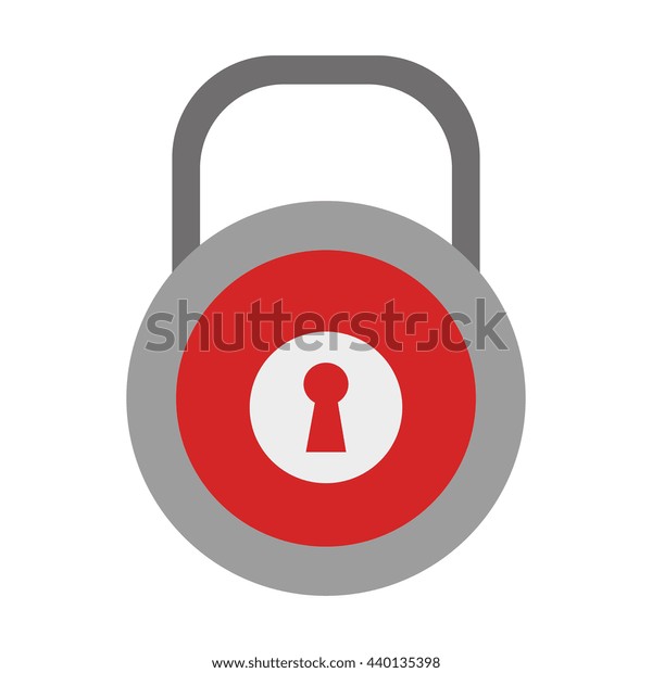 Red Grey Lock Icon Red Key Stock Vector (Royalty Free) 440135398 ...