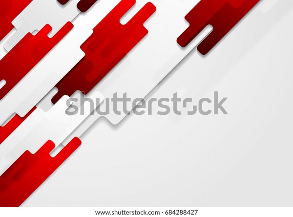 Red Grey Tech Geometric Corporate Background Stock Vector (Royalty Free ...