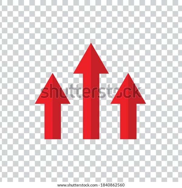 Red Growth Arrow Vector Illustration: เวกเตอร์สต็อก (ปลอดค่าลิขสิทธิ์ ...